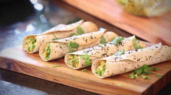 Indian Chickpea and Potato wrap - Hope Channel NZ
